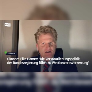 Ökonom Eike Hamer: ”Die Verstaatlichungspolitik der Bundesregierung ...
